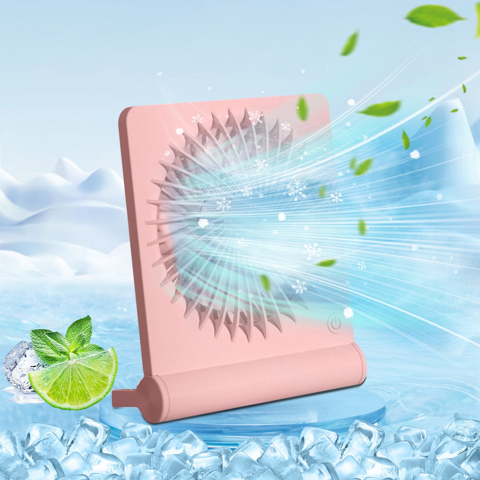 Opspring Small Table Fans, 3 Speeds USB Rechargeable Portable 220°Tilt ...