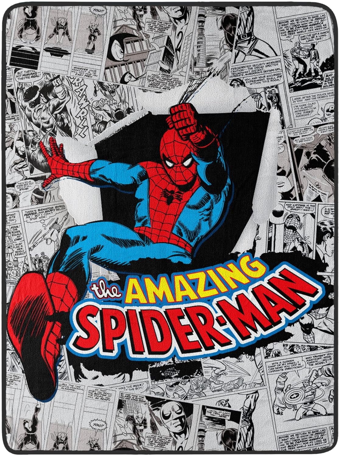 Opspring Spider-Man, Swing City Micro Raschel, 46" x 60" Throw Blanket ...