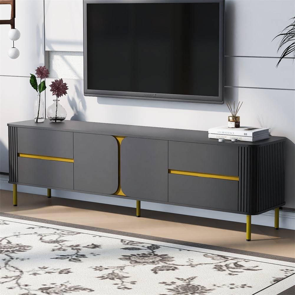Opspring TV Stand, TV Console for TVs Up To 80", Entertainment Center ...