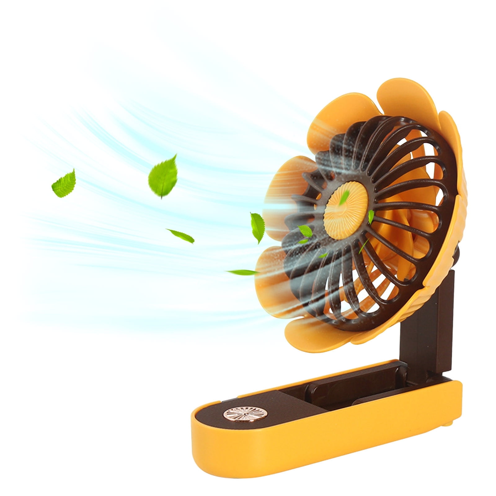 Opspring USB Charging Handheld Folding Sunflower Fan Sunflower Folding ...
