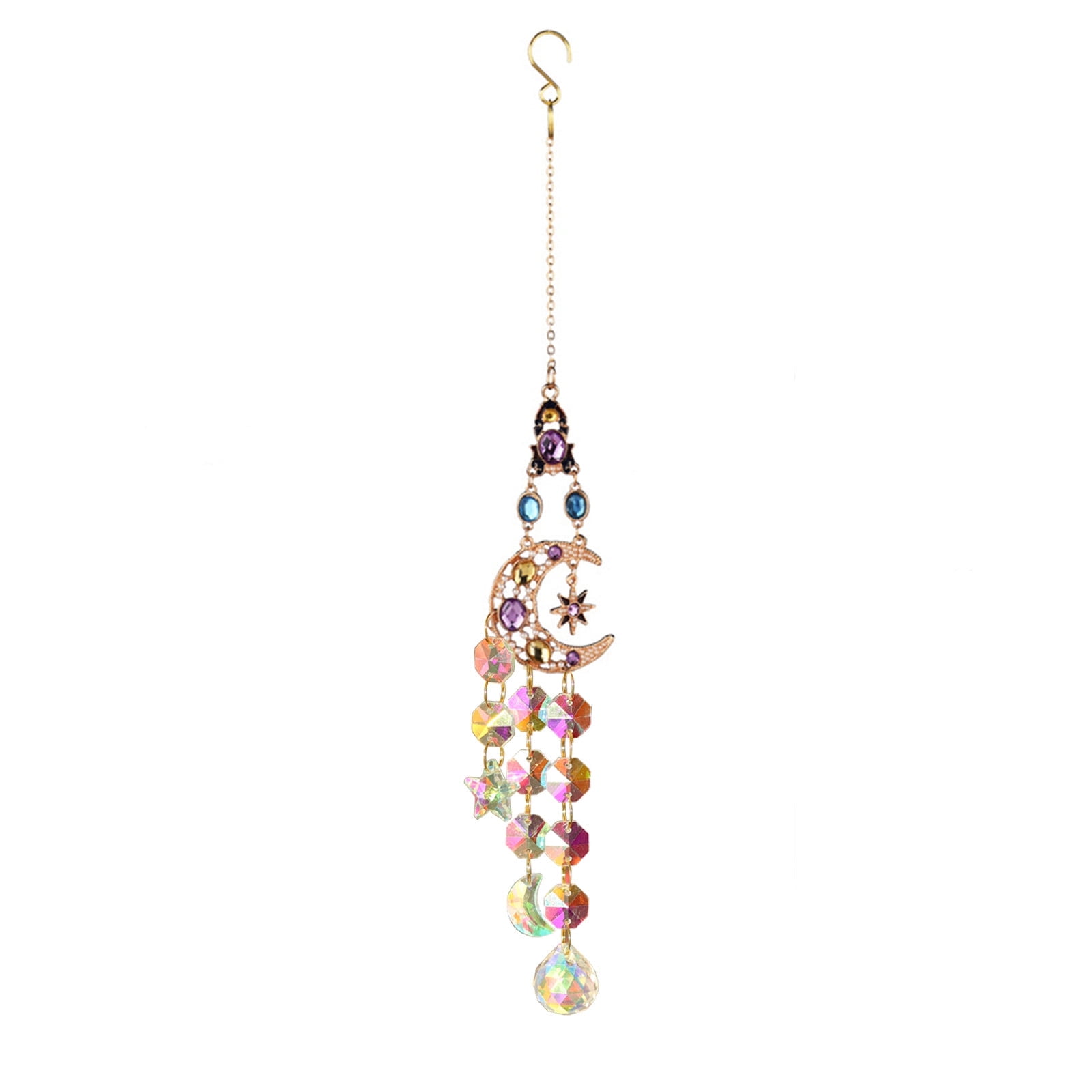 Opspring Wind Chimes Crystals Hanging for Window Garden Suncatchers ...