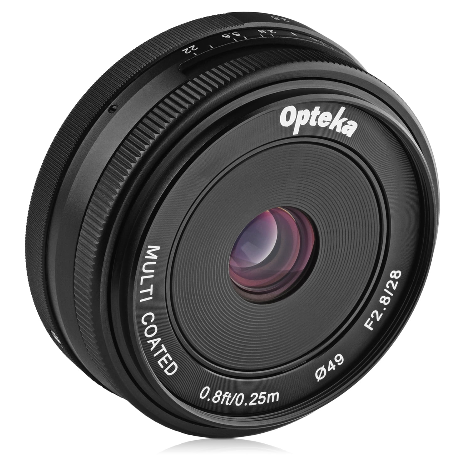 Opteka 28mm f/2.8 HD MC Manual Focus Prime Lens for Panasonic Micro 4/3 ...