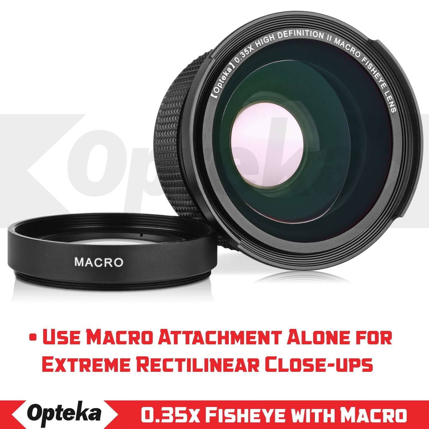 Opteka .35x High Definition II Super Wide Angle Panoramic Macro Fisheye ...