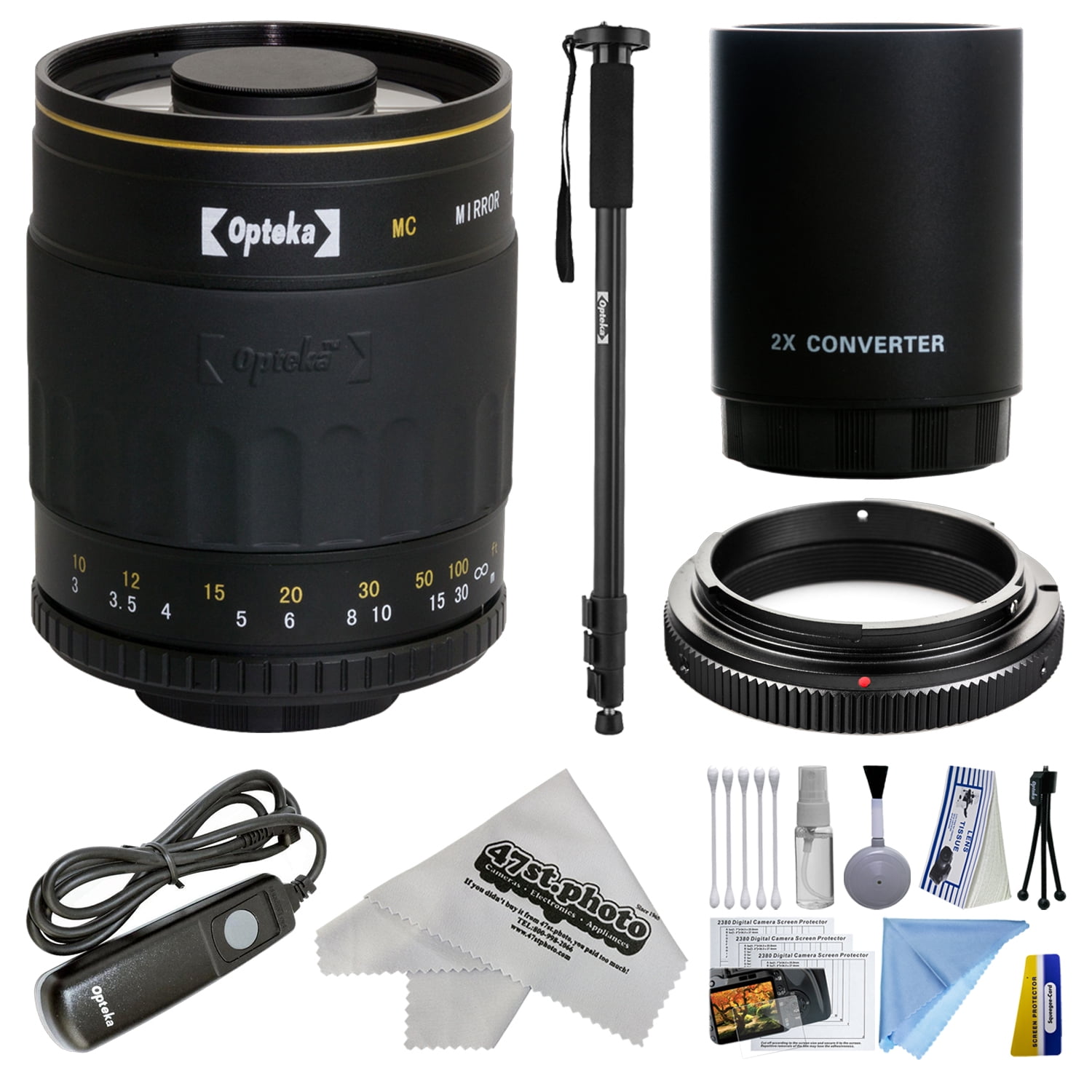 Opteka 500 1000mm F 8 High Definition Telephoto Mirror Lens Kit For