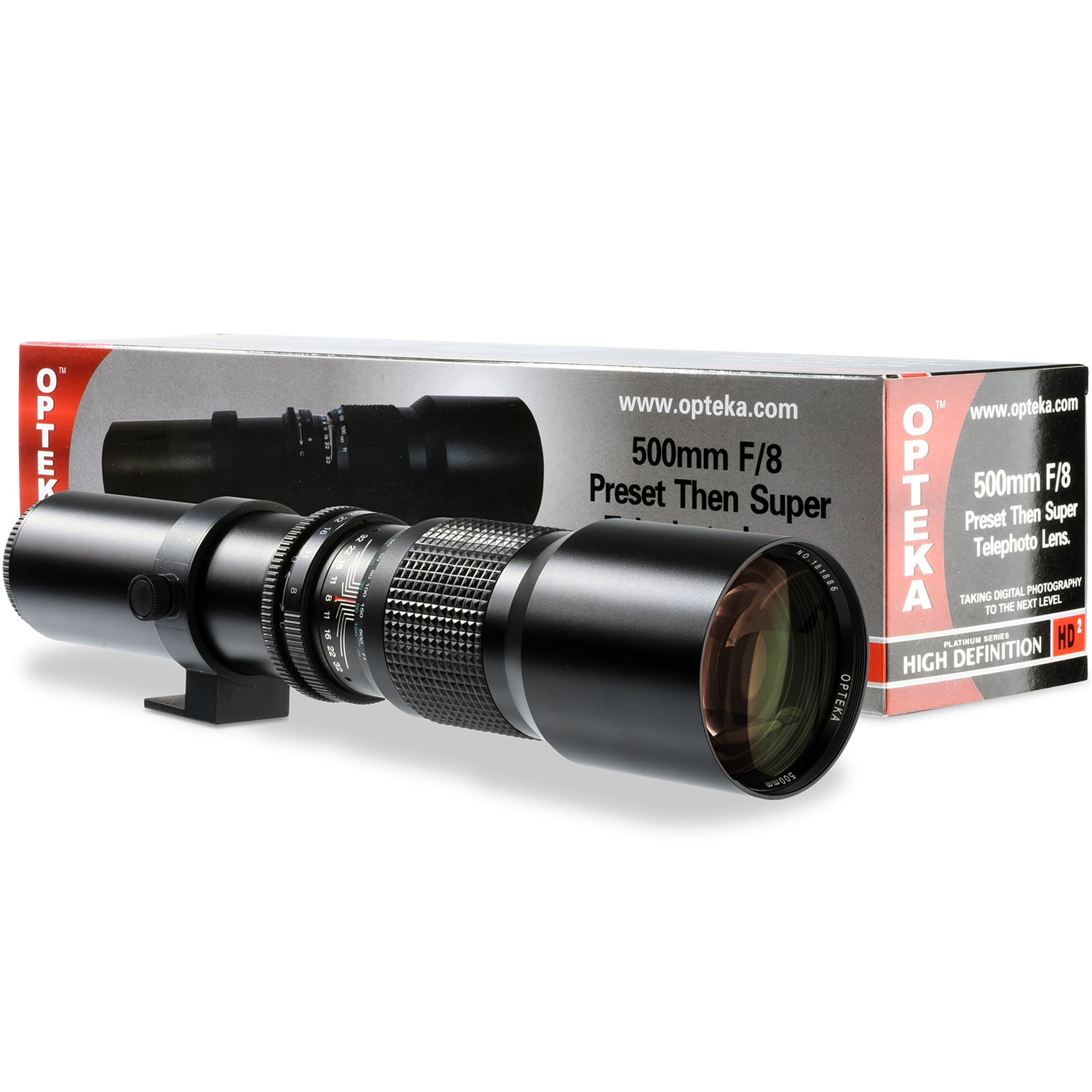 Opteka 500mm/1000mm f/8 Preset Telephoto Lens for Canon RF-Mount EOS RP ...