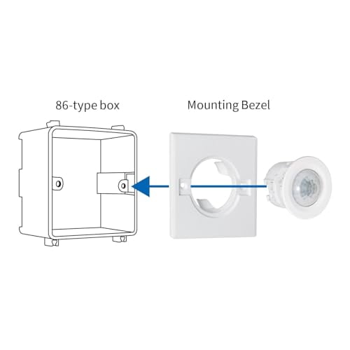Optex AP-360B(C) Indoor Recessed Mount PIR Detector, 360 Degree, Wired ...