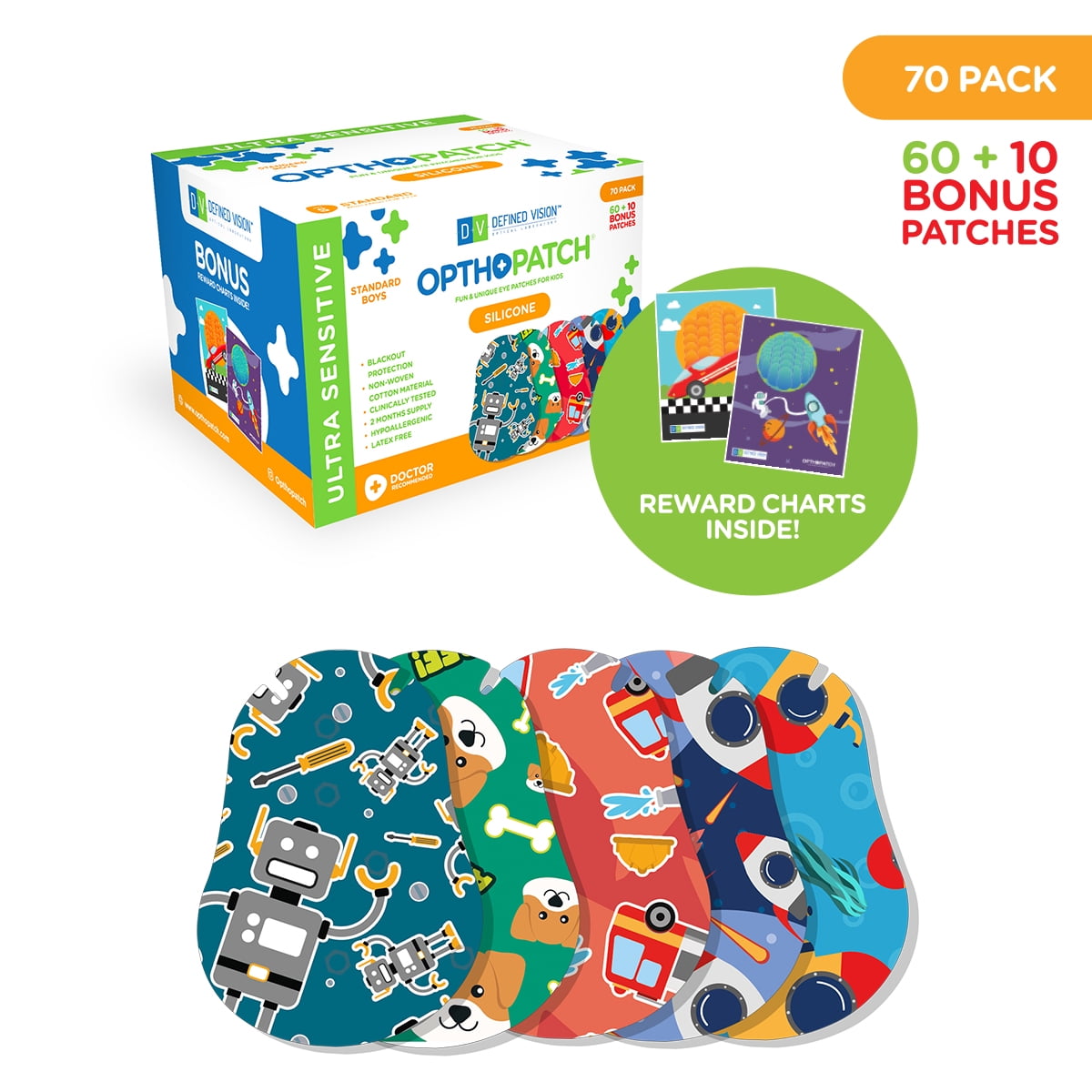 Opthopatch Eye Patches for Kids with Ultra Sensitive Silicone Adhesive ...