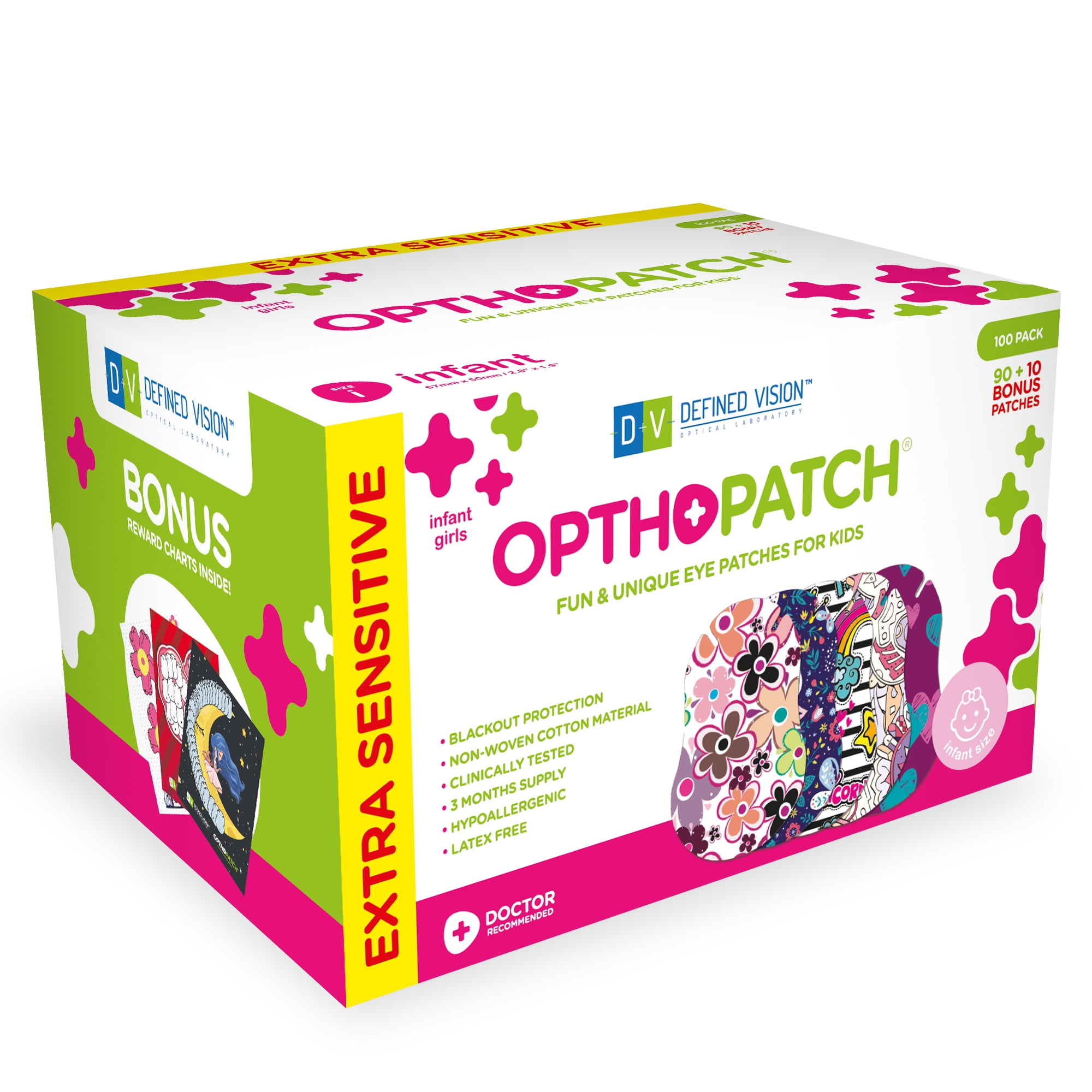 Opthopatch Eye Patches for Infants - Girls' Design [Series II] - 100 ...
