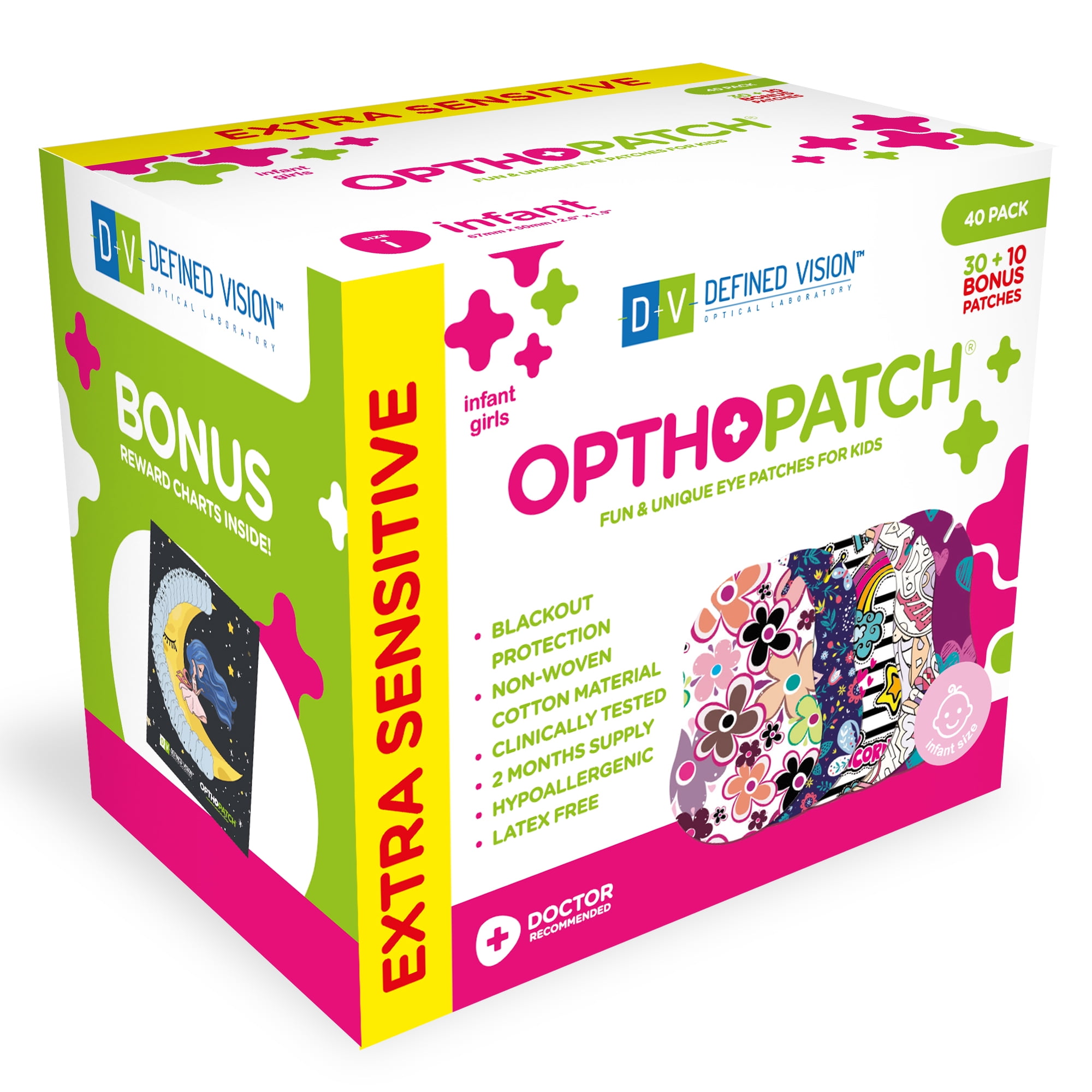 Opthopatch Eye Patches for Infants - Girls' Design [Series II] - 40 ...