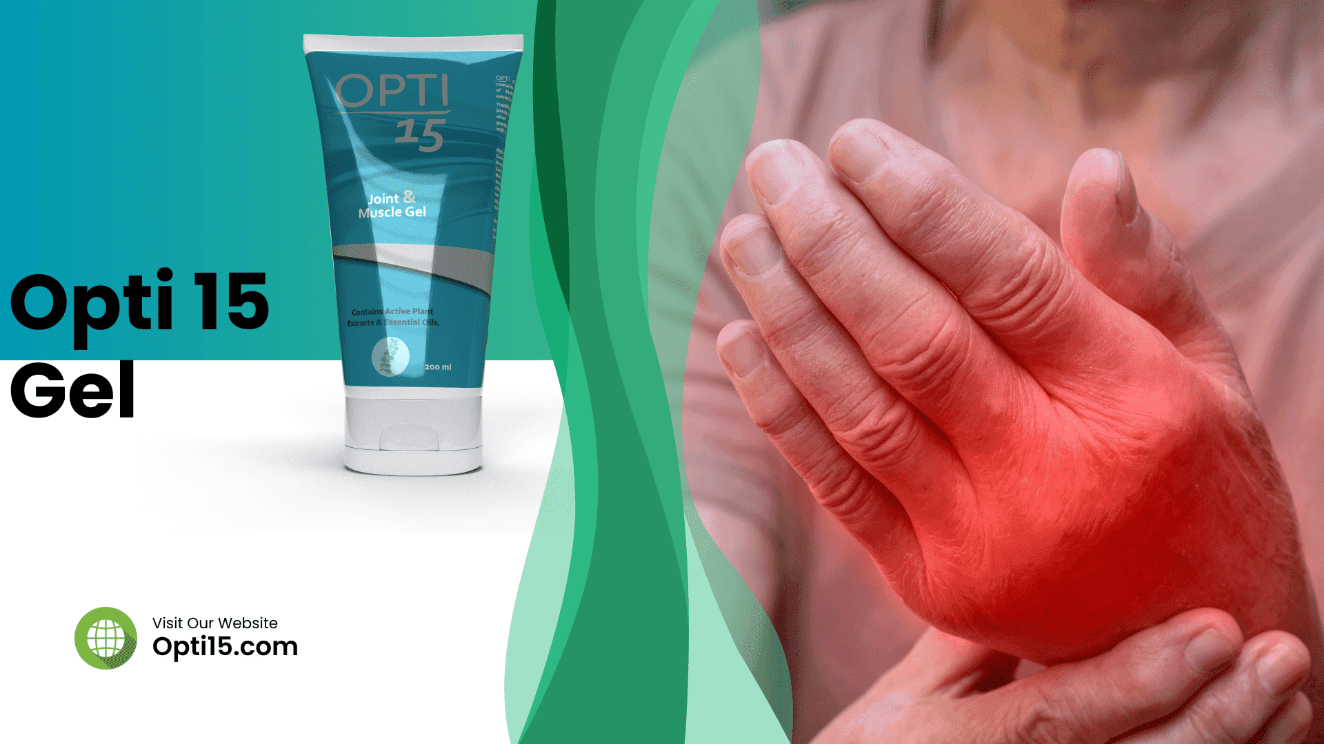 Opti 15 Joint and Muscle Gel with 100% Natural Essential Oils, Dye-Free ...