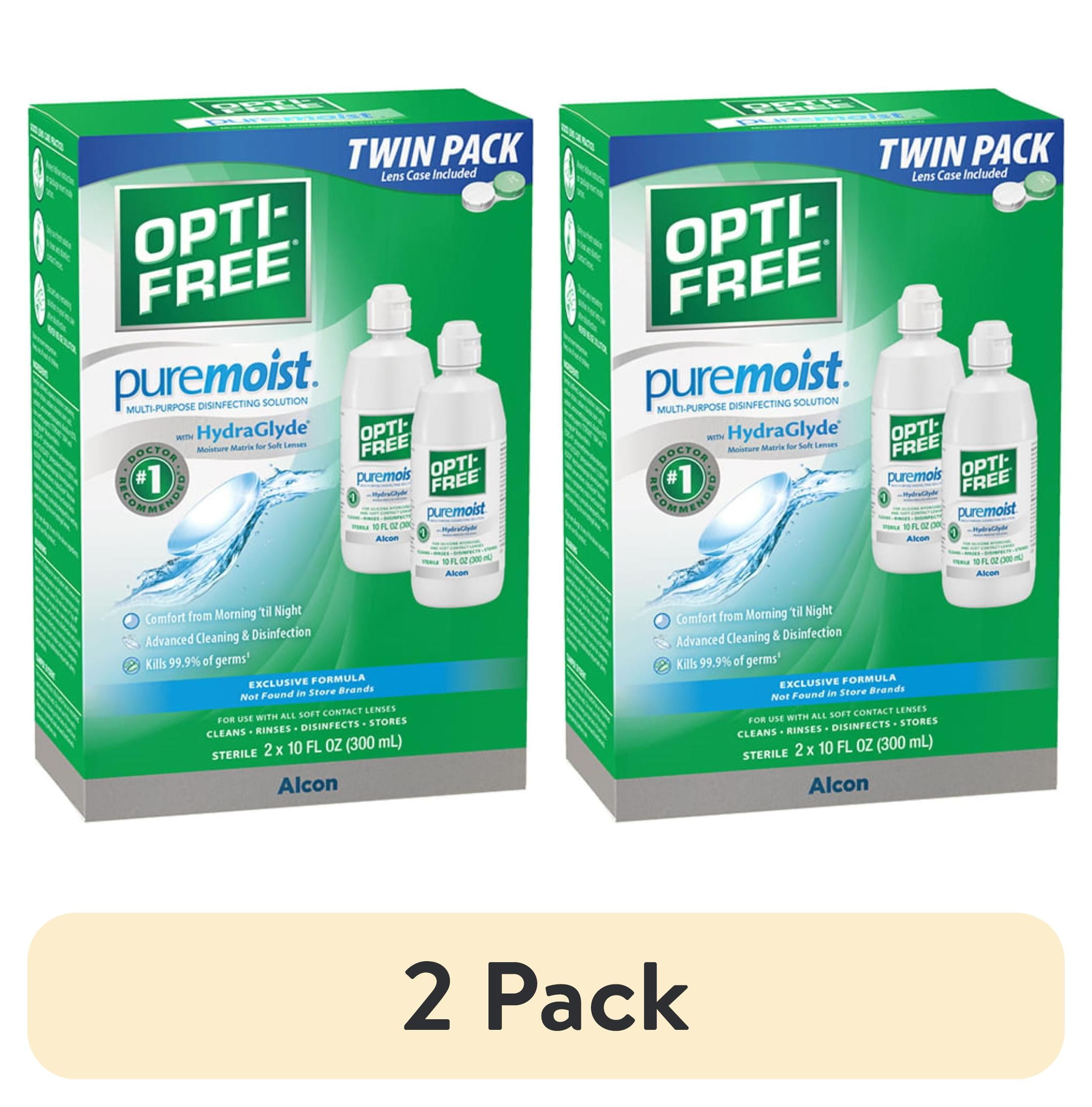 (2 pack) Opti-Free Puremoist Multi-Purpose Contact Lens Liquid Solution ...