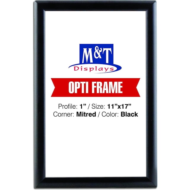 Opti Front Loading Snap Frame 11" X 17" Poster Size 1" Black Color ...