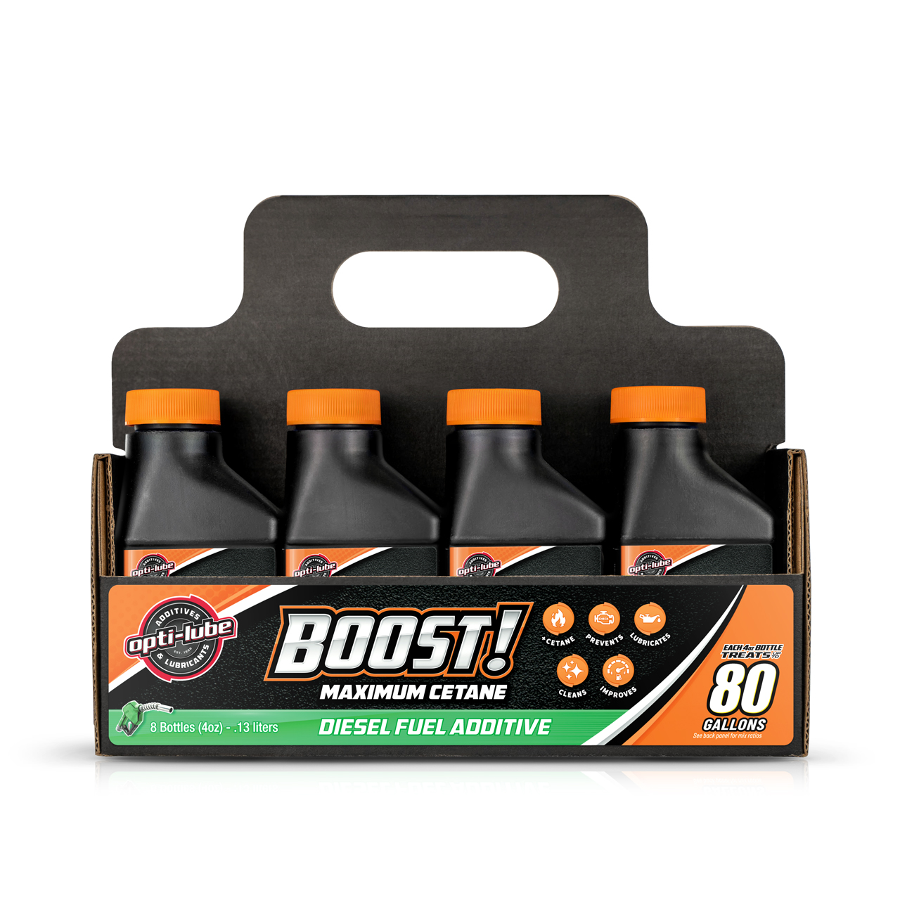 Opti-Lube Boost! Formula Diesel Fuel Additive - 4oz 8 Pack Treats up to ...