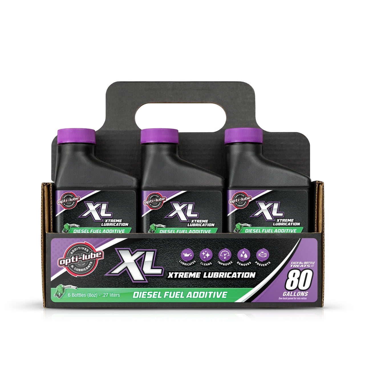 Opti-Lube XL Xtreme Lubrication Diesel Additive, 8oz 6 Pack, Treats 80 ...
