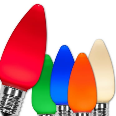 OptiCore C7 Shatterproof Cool White Twinkle LED Christmas Replacement ...