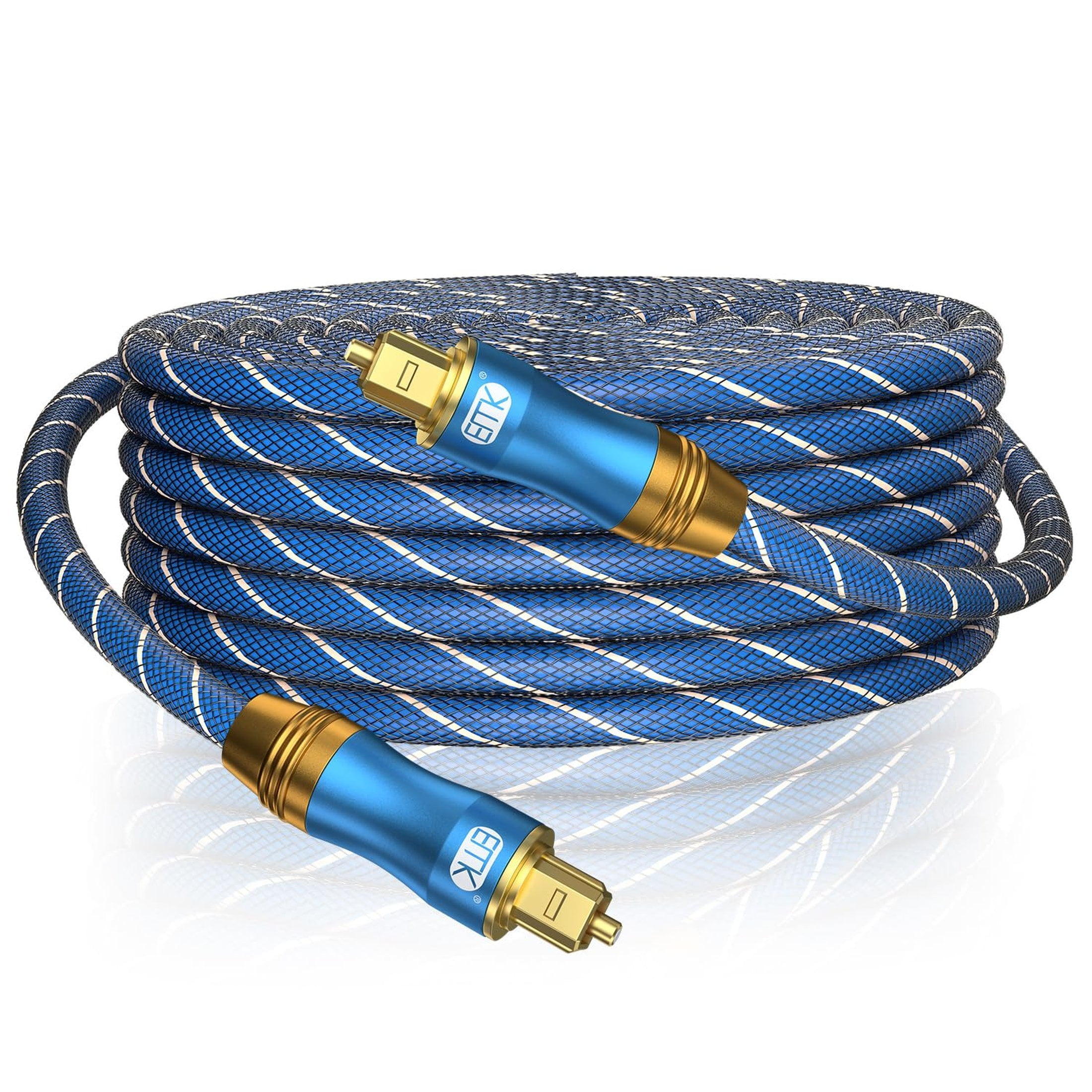 OptiSound 49FT Fiber Toslink Audio Cable for Home Theater and Gaming - Walmart.com