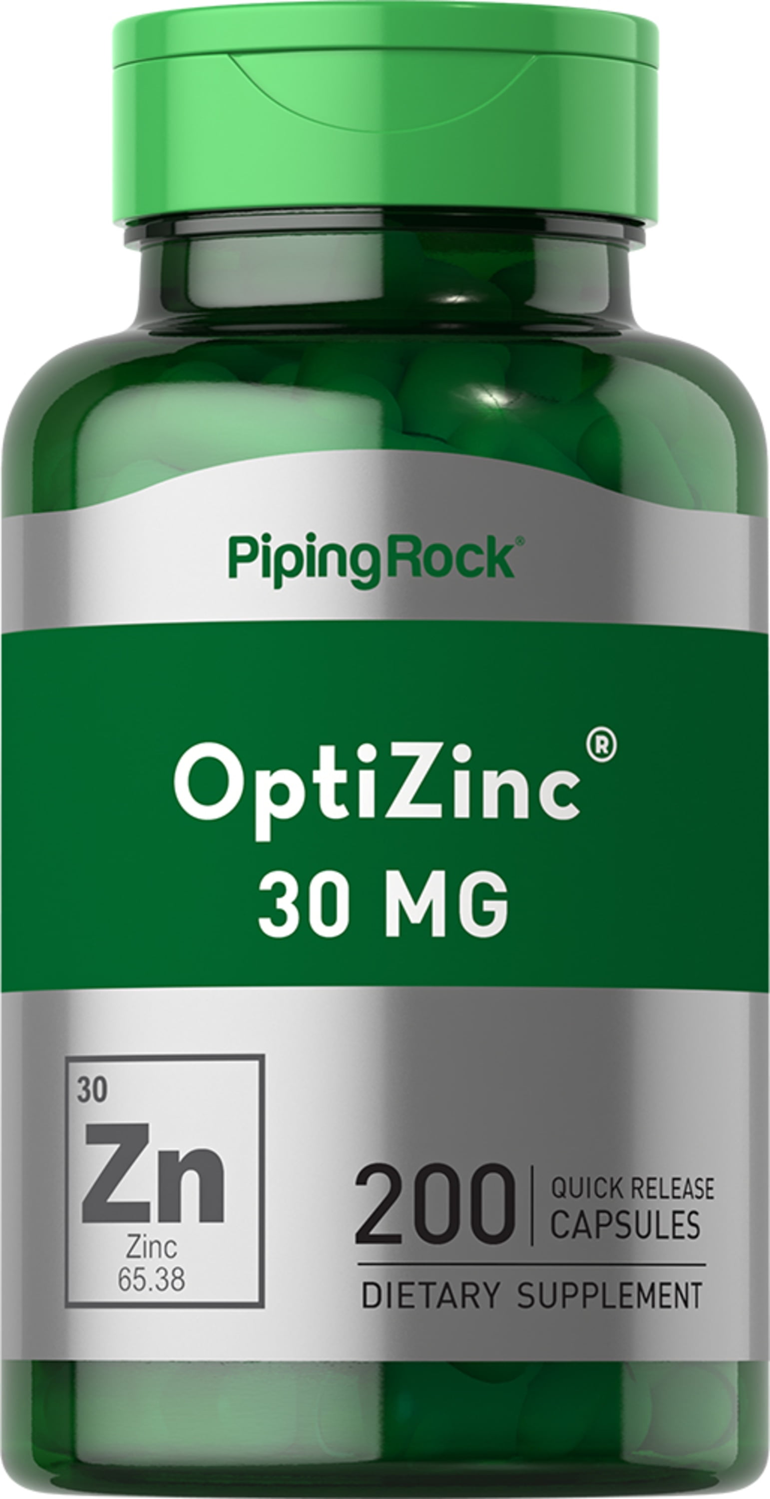 OptiZinc 30mg | 200 Capsules | with Copper | by Piping Rock - Walmart.com