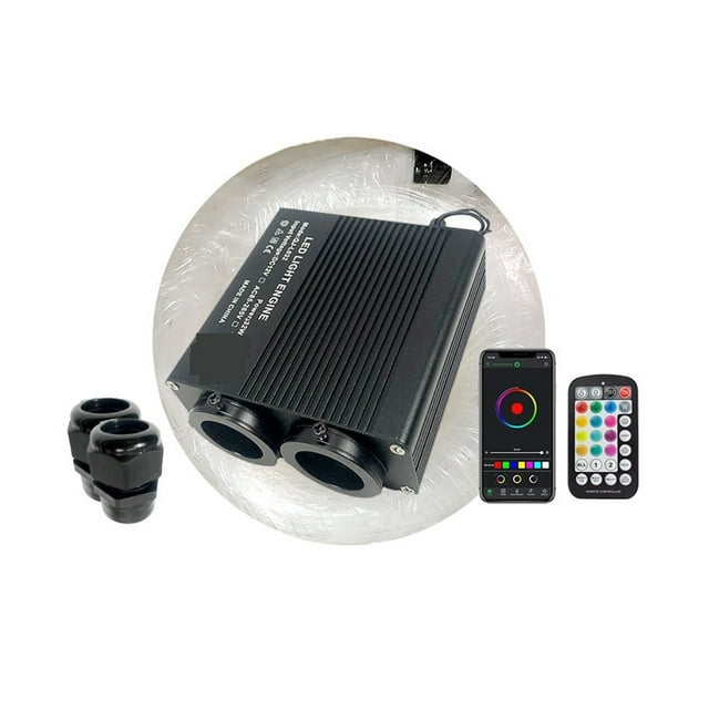 Optic Fiber Lights Double Heads CAR Smart APP LED Engine Control Cable ...