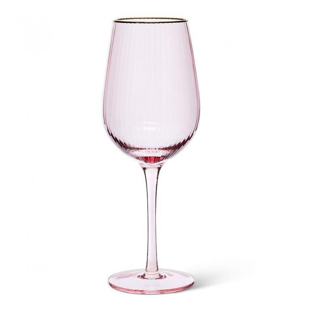 Optic Goblet With Gold Rim Glass - Walmart.com