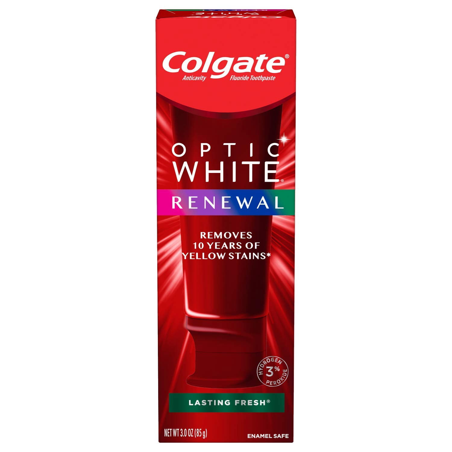 Optic White Renewal Teeth Whitening Toothpaste, Lasting Fresh, 3 Oz ...