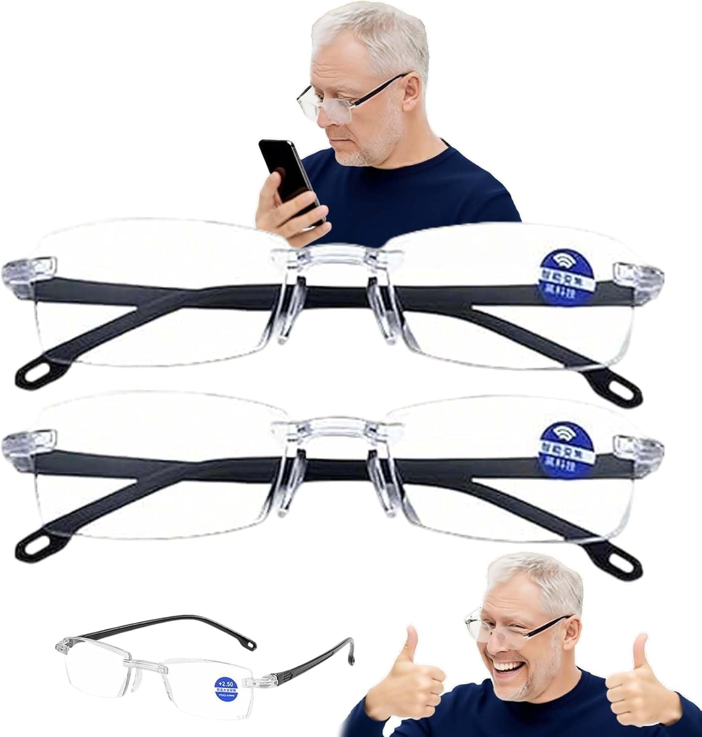 Optic X Self Adjusting Eyeglasses, Auto Focus Glasses Self Adjusting ...