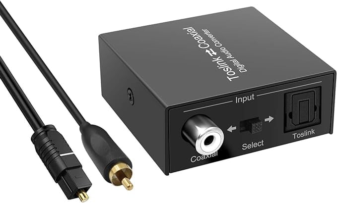 Optical to Coaxial or Coax to Optical Digital Audio Converter Adapter ...