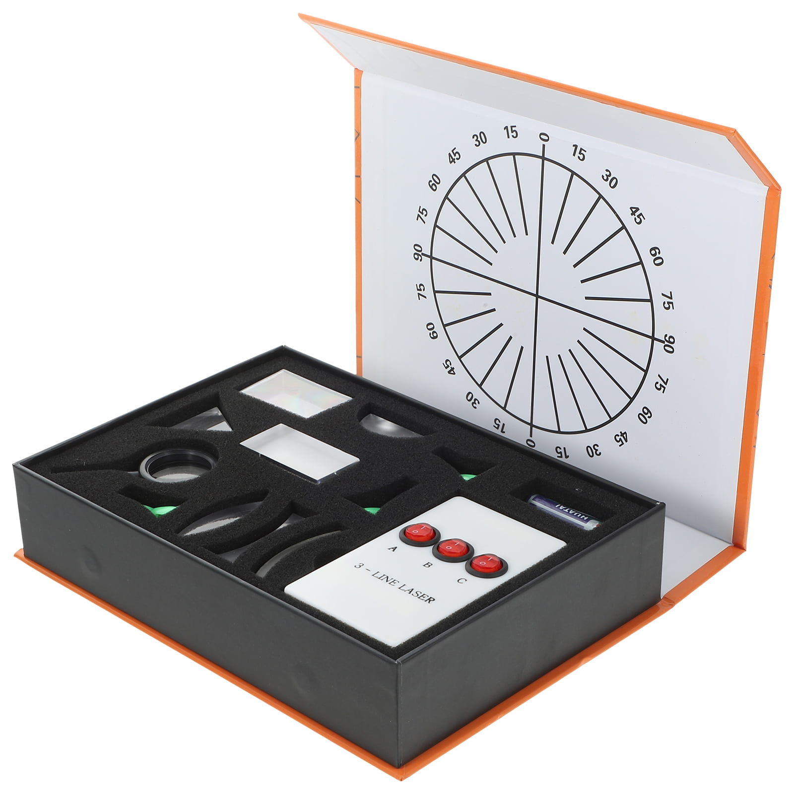 Optical Concave Convex Lens Glass Prism Experiment Box Suite Laboratory ...