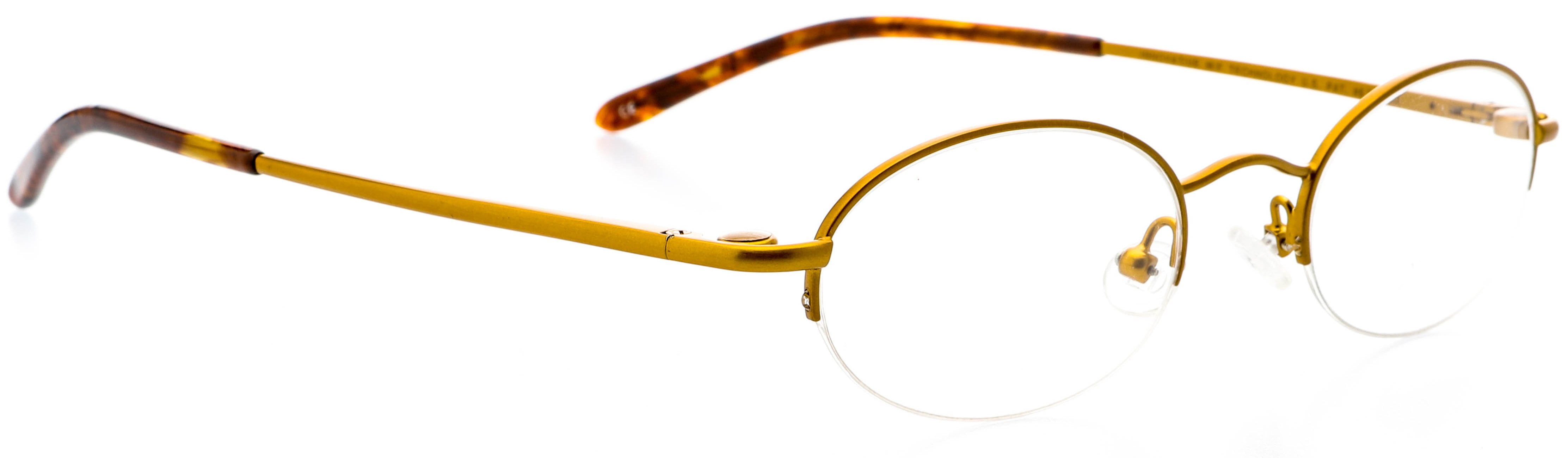 Optical Eyewear - Oval Shape, Metal Half Rim Frame - Prescription ...