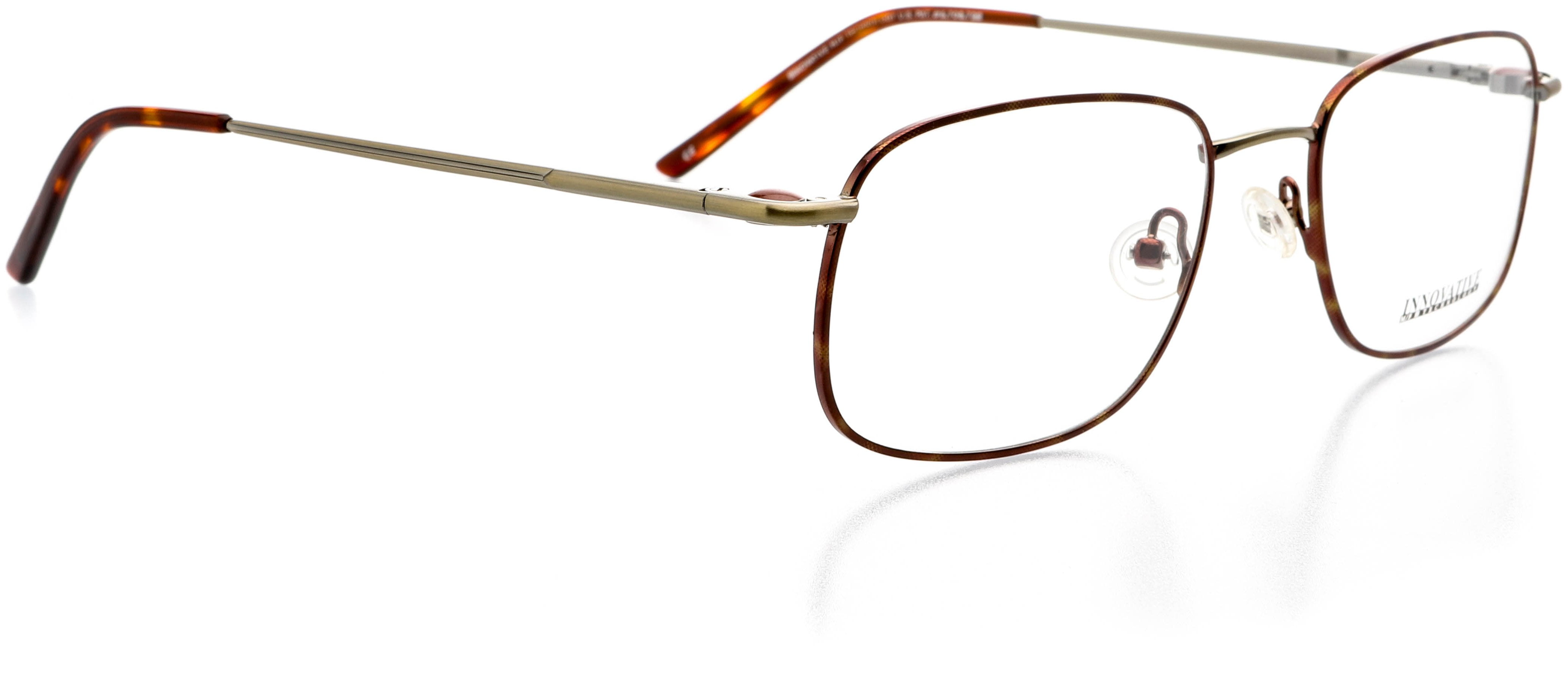 Optical Eyewear - Rectangle Shape, Metal Full Rim Frame - Prescription ...