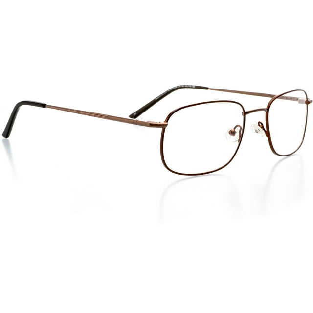 Optical Eyewear - Rectangle Shape, Metal Full Rim Frame - Prescription ...