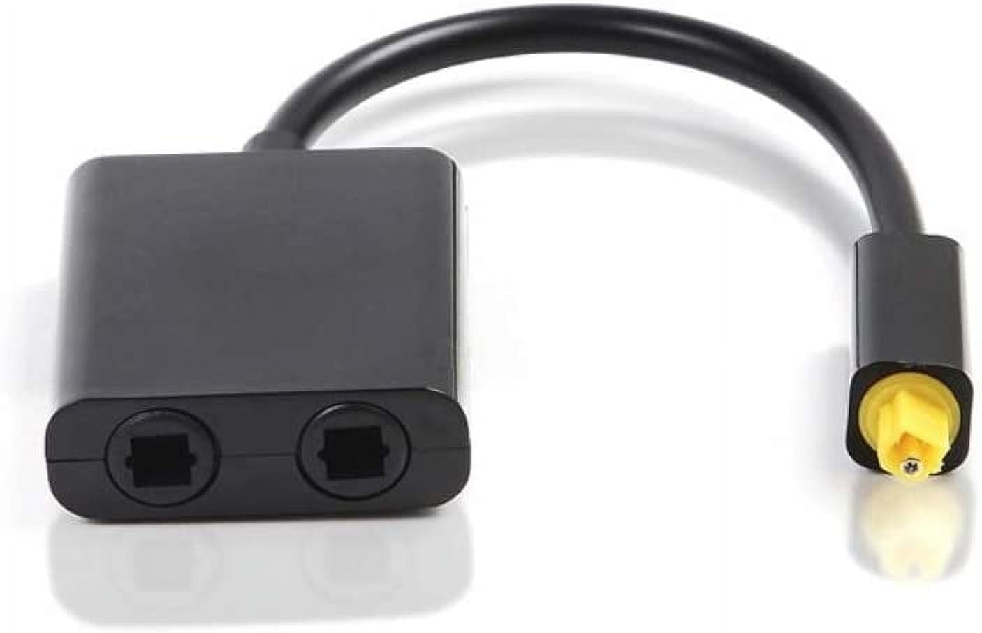 Optical Fiber Audio Cable Splitter - Digital, 1 to 2 Output - Walmart.com