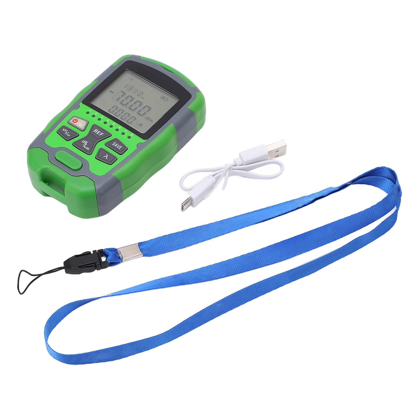Optical Fiber Power Meter Optic Cable Tester ‑70~+10dbm Digital Display ...