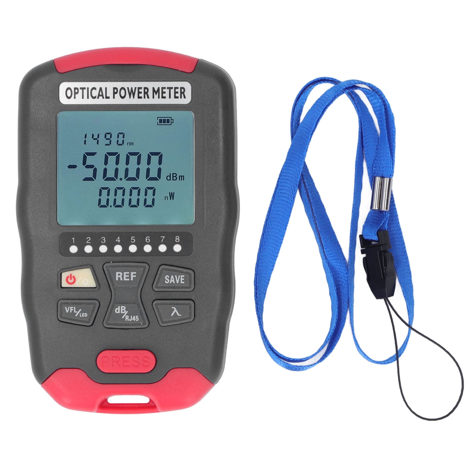 Optical Fiber Power Meter Red Light Source Network Optic Tester with ...