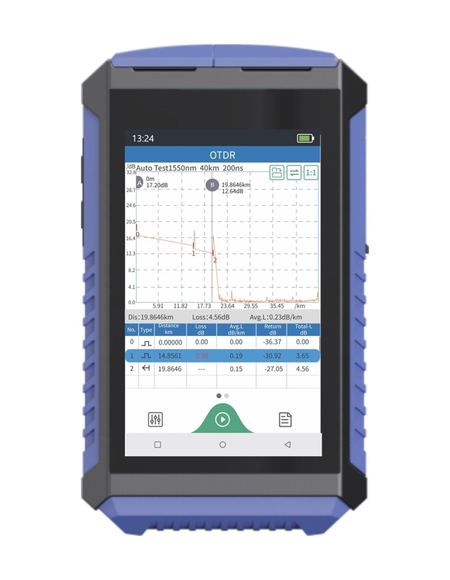 Optical Fiber Tester With Touch Screen OTDR 980TEK-D26 1310nm 1550nm 26 ...