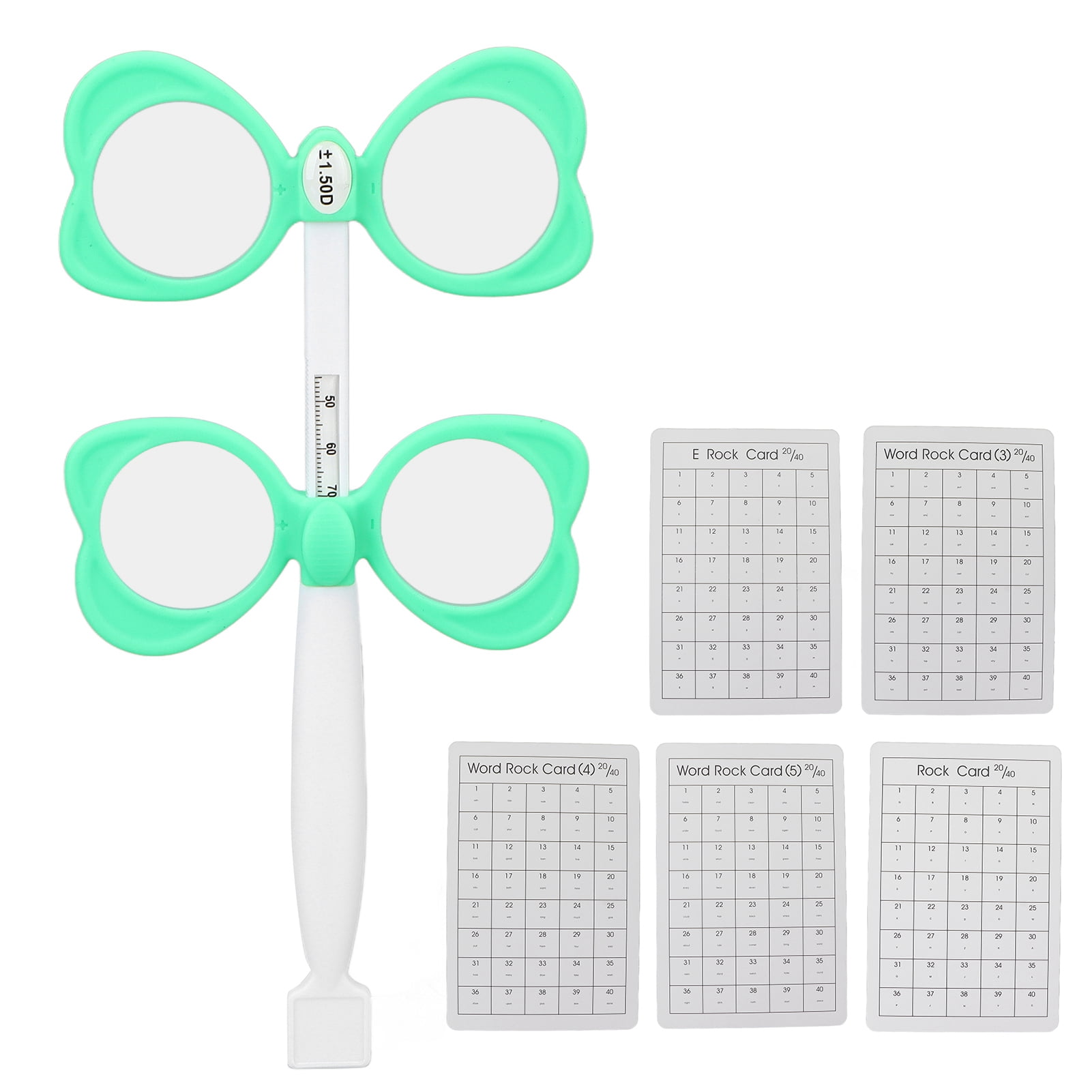 Optical Flipper Green Optometry Plastic Flip Lens with 5 Vision Test ...