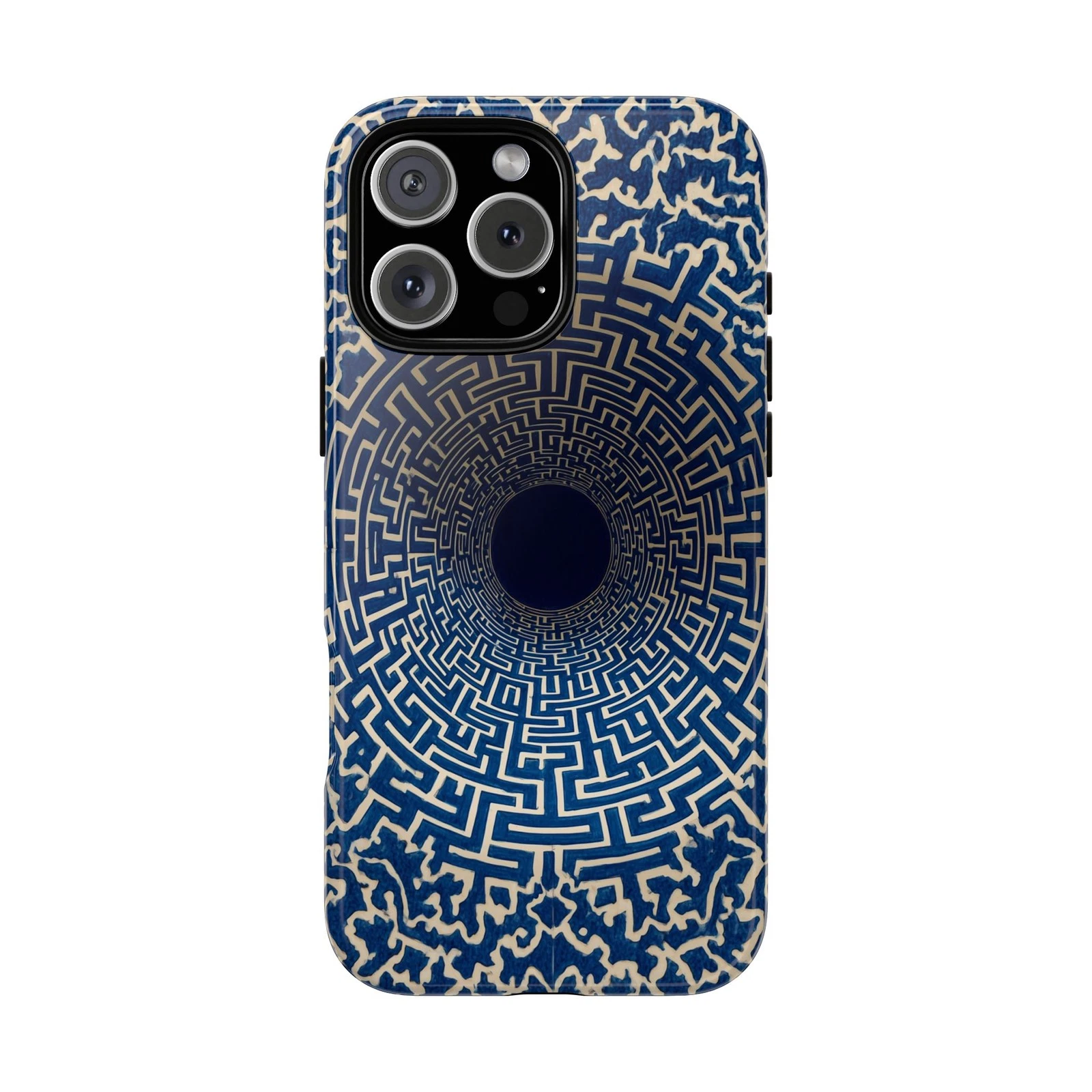 Optical Illusion Azulejo Maze Protective Case for iPhone 11 up to 17 ...