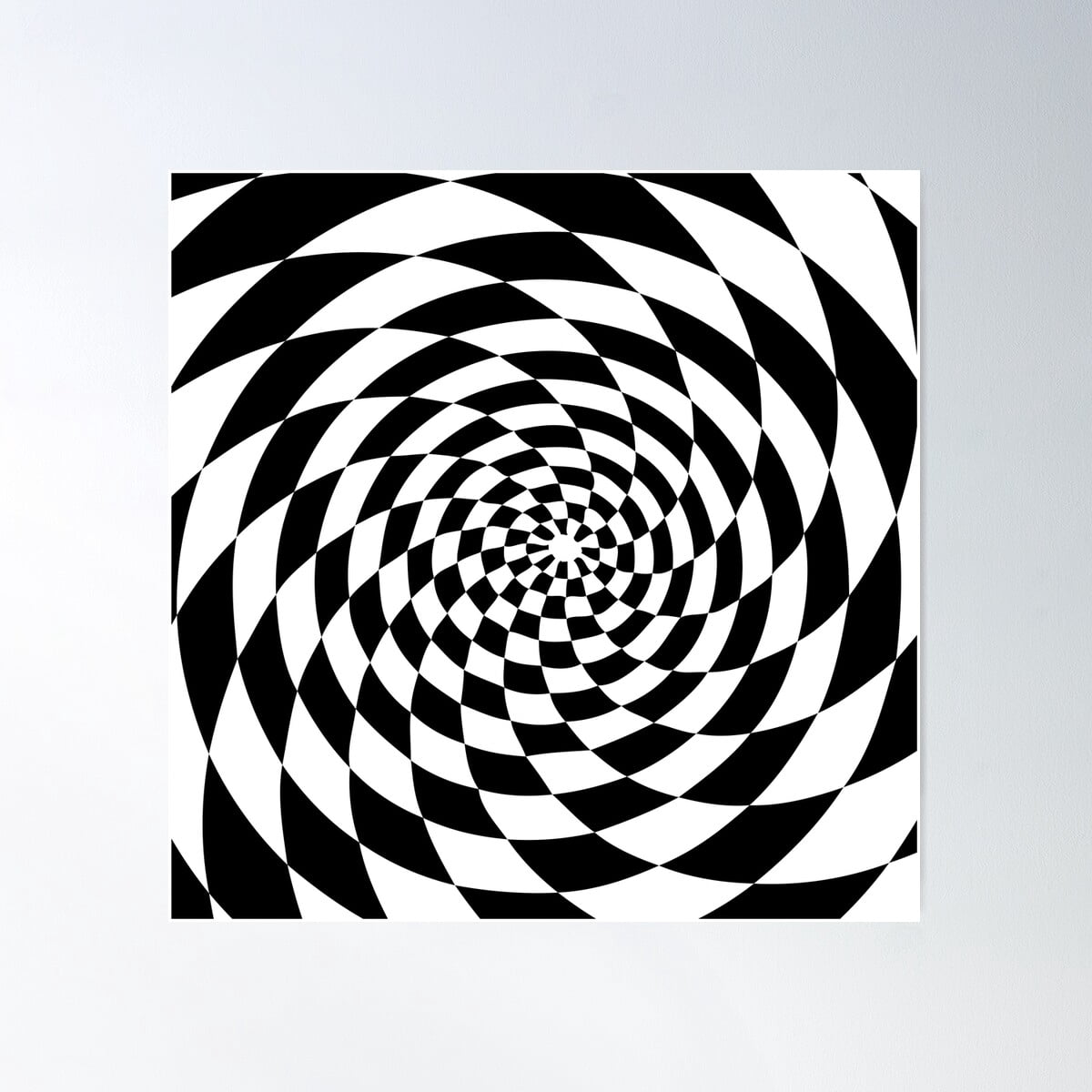 Optical Illusion Op Art Black And White Poster Wall Art, Modern Wall ...