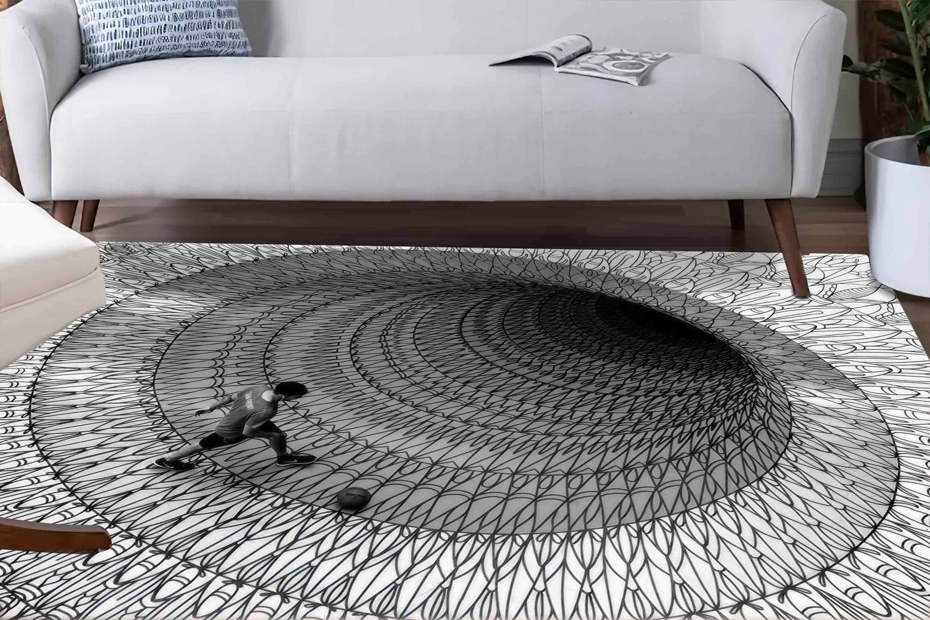 Optical Illusion Rug, 3D Effect Rug, Abstract Rugs, Modern Rugs, Soft ...