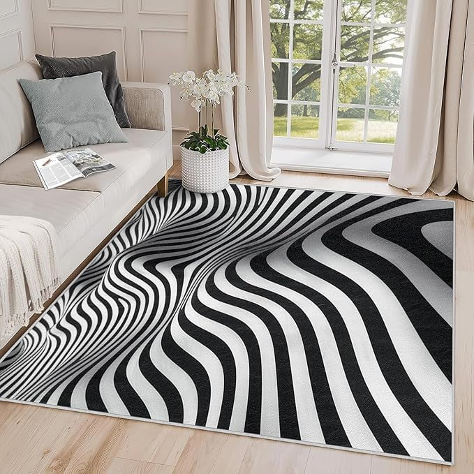 Optical Illusion Rugs For Living Room - Optical Illusion Rug, 3D Wavy ...