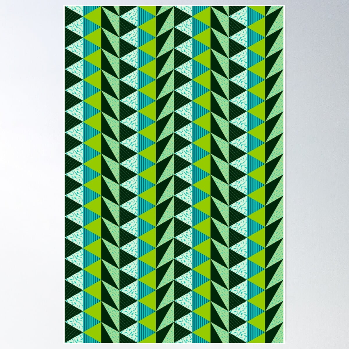 Optical Illusion Triangles Pattern - "Sea Turtle" Poster Wall Art ...