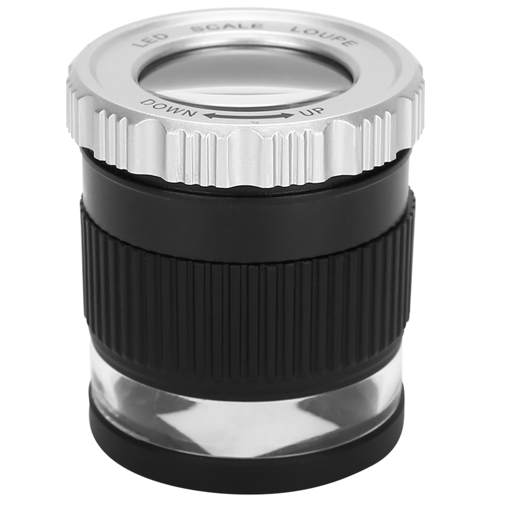 Optical Magnifier Cylindrical Scale 30X Zoom Jewelry Loupe with LED ...