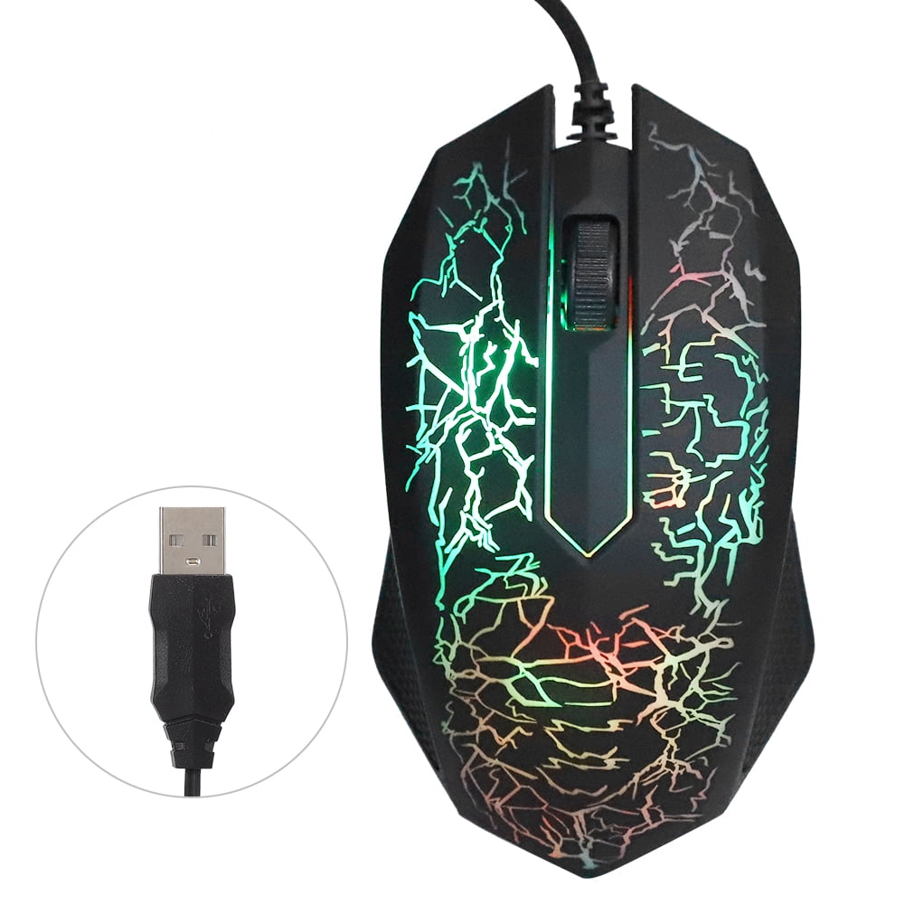 Optical Mouse Wired Professional Gaming for LOL Colorful Backlight ...