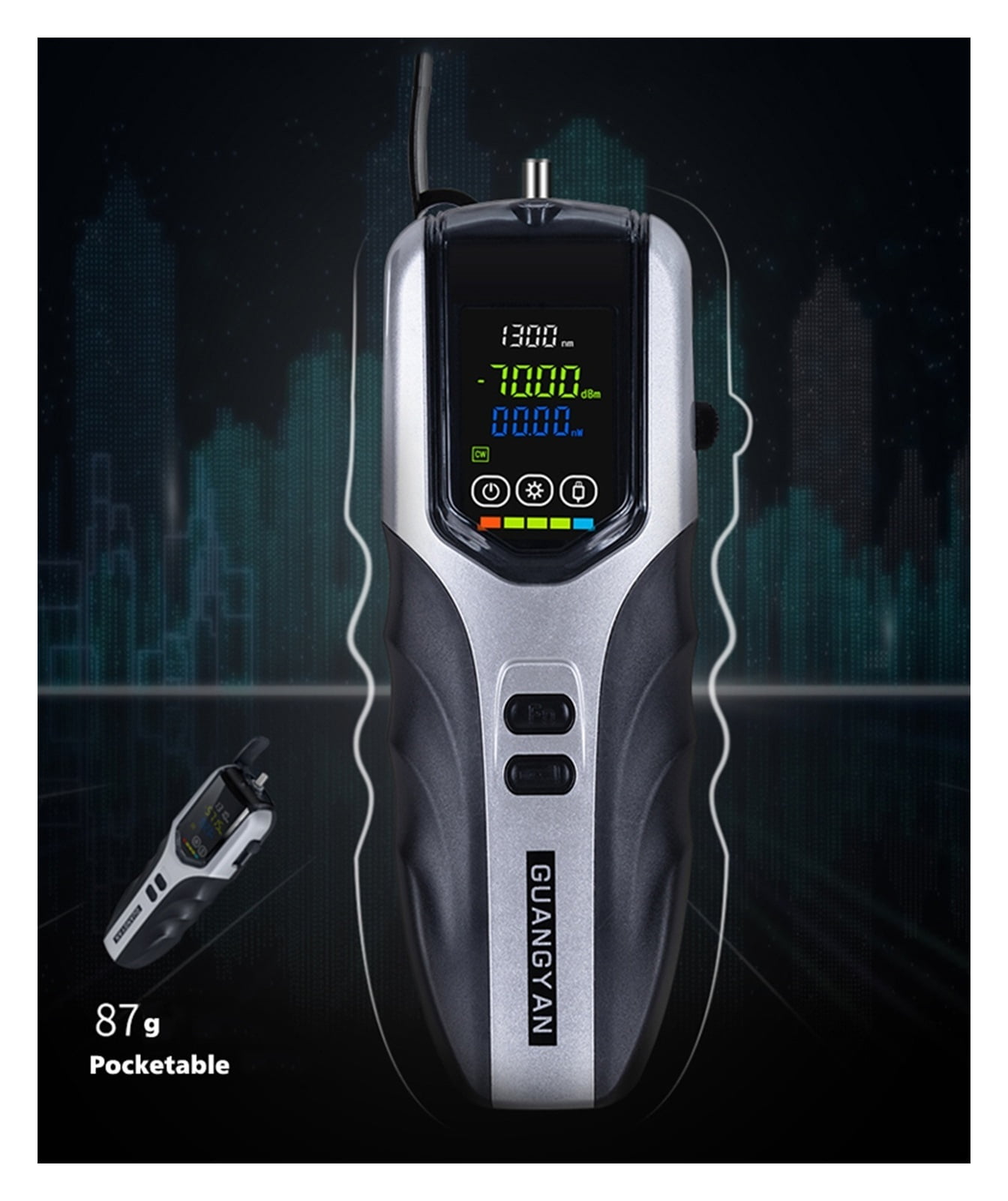 Optical Power Meter OPM Optical Meter For SM And MM Fiber 7 ...