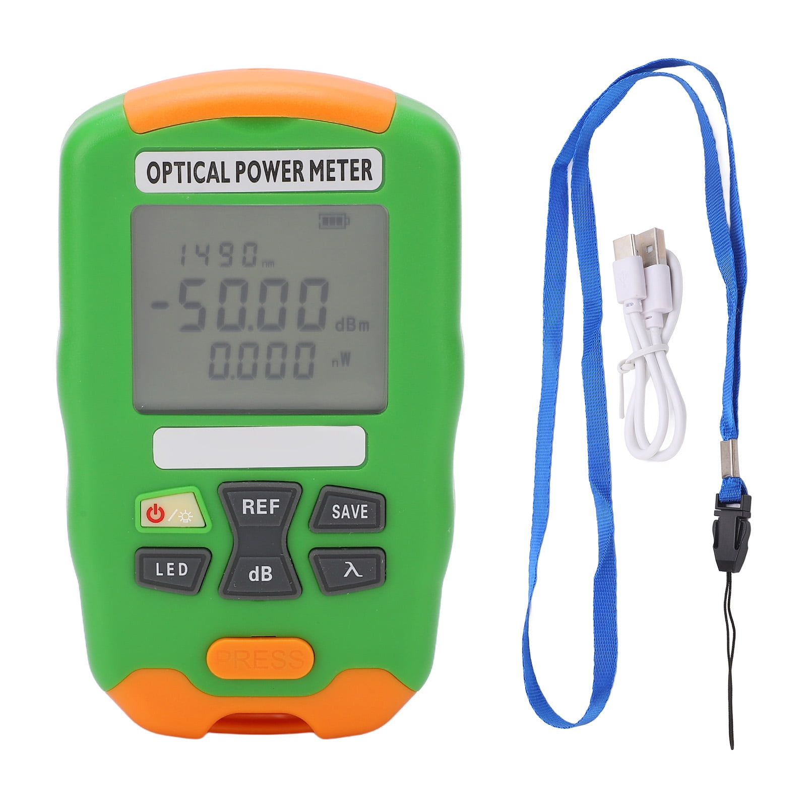 Optical Power Meter with USB Cable Mini Rechargeable Fiber Optic Power ...
