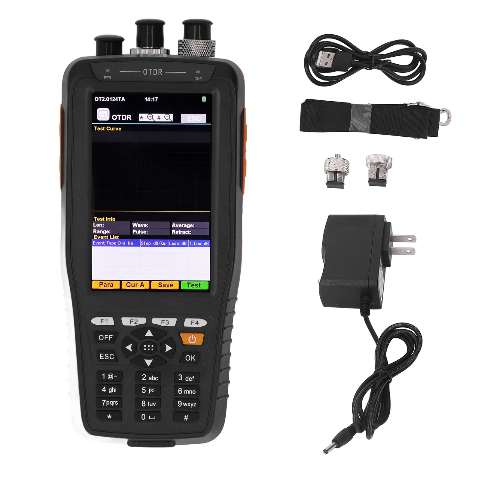 4-in-1 Optical Fiber Tester with OTDR, 3.97in Display, 0-60KM Range, US ...