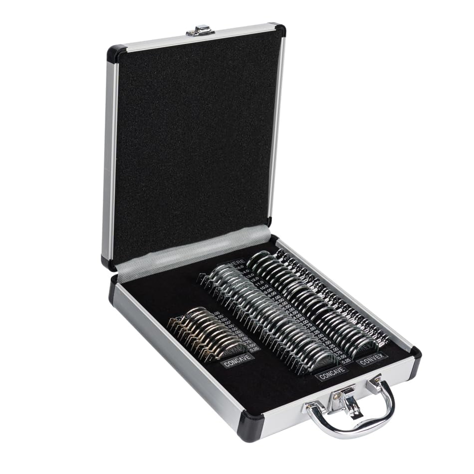 Optical Trial Lens Set 68 Pcs Optometry Kit Metal Rim Case Kit Set ...