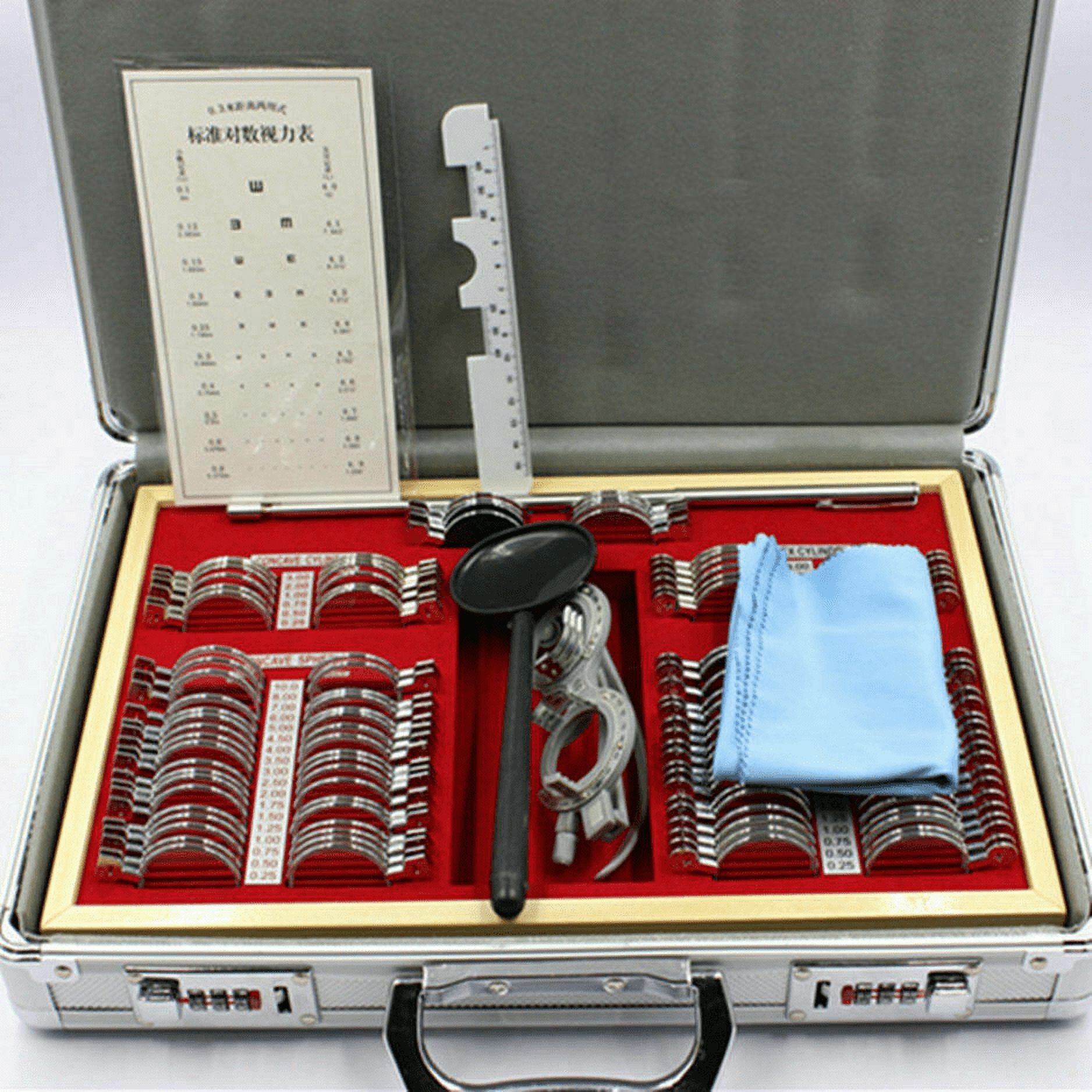 Optical Trial Lens Set Metal Rim Optometry Kit 104PCS w/ Free ...