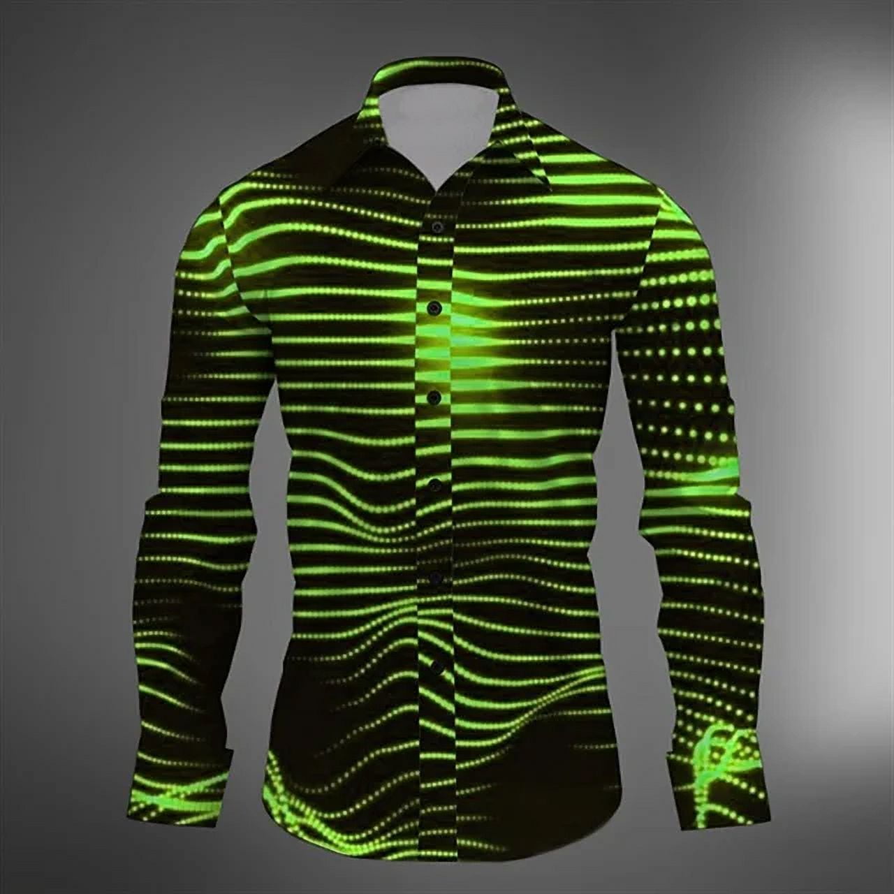 Optical illusion men's casual shirt 3D printing party street vaion ...