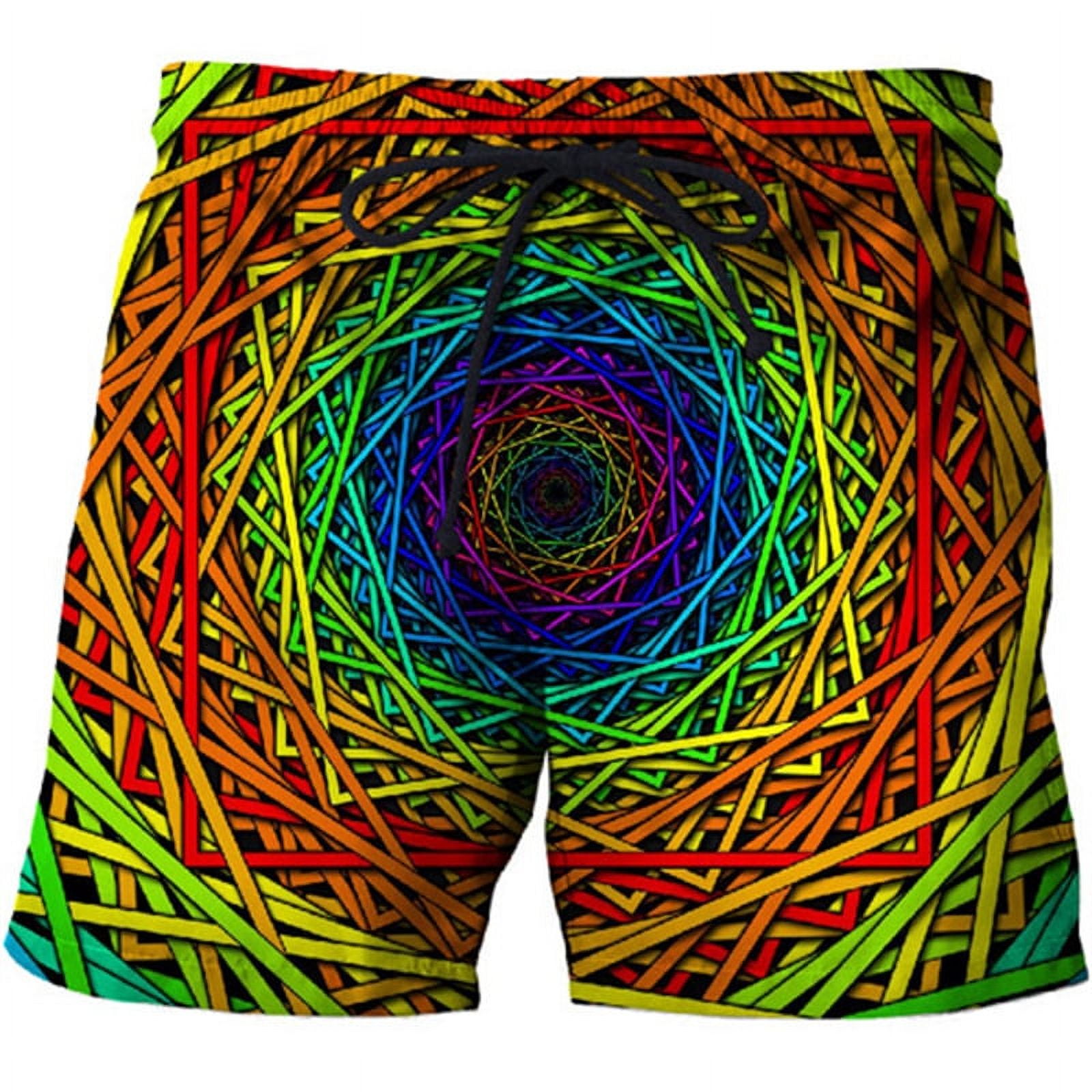 Optical n 3D Printing Casual Beach Shorts Pants Mens Summer Fashion ...
