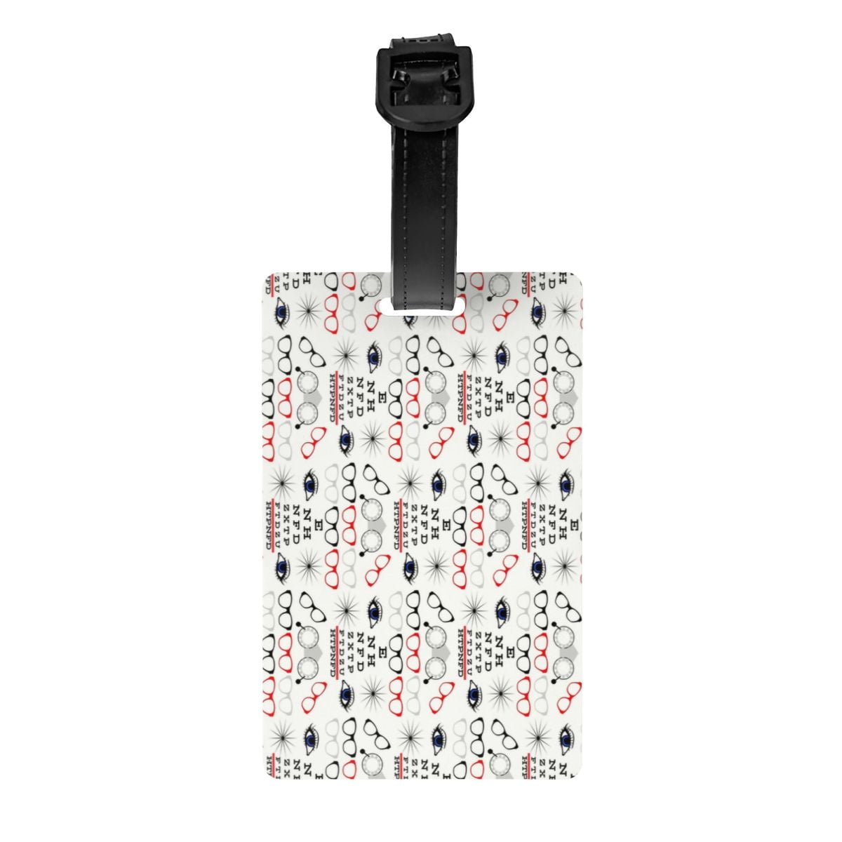 Optician Glasses Gift Luggage Tag Custom Eye Chart Baggage Tags Privacy ...